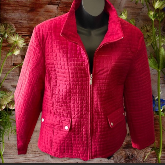 Jane Ashley | Jackets & Coats | Gorgeous Red Jane Ashley Casual Living Quilted Jacket | Poshmark